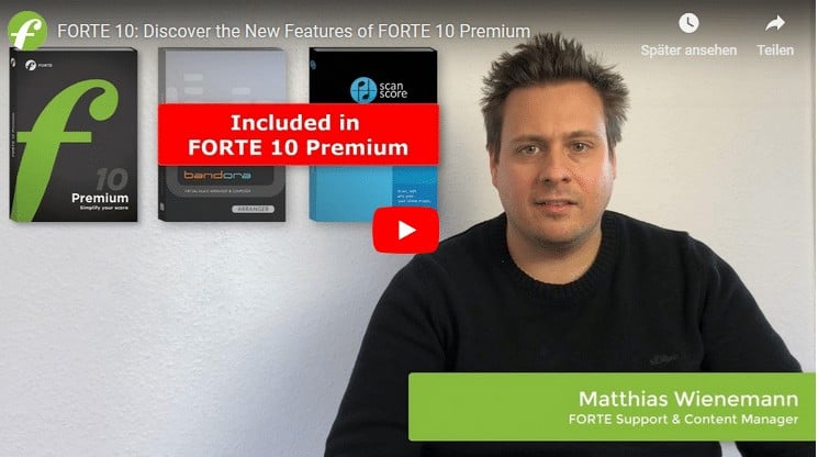 FORTE 10: Scan, Edit and Arrange Your Music - Forte Notation
